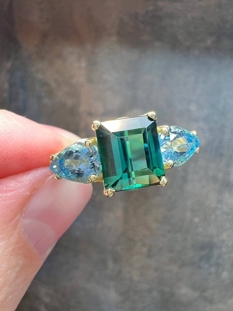 Suzy Landa Tourmaline and Aquamarine Ring – Benold's Jewelers