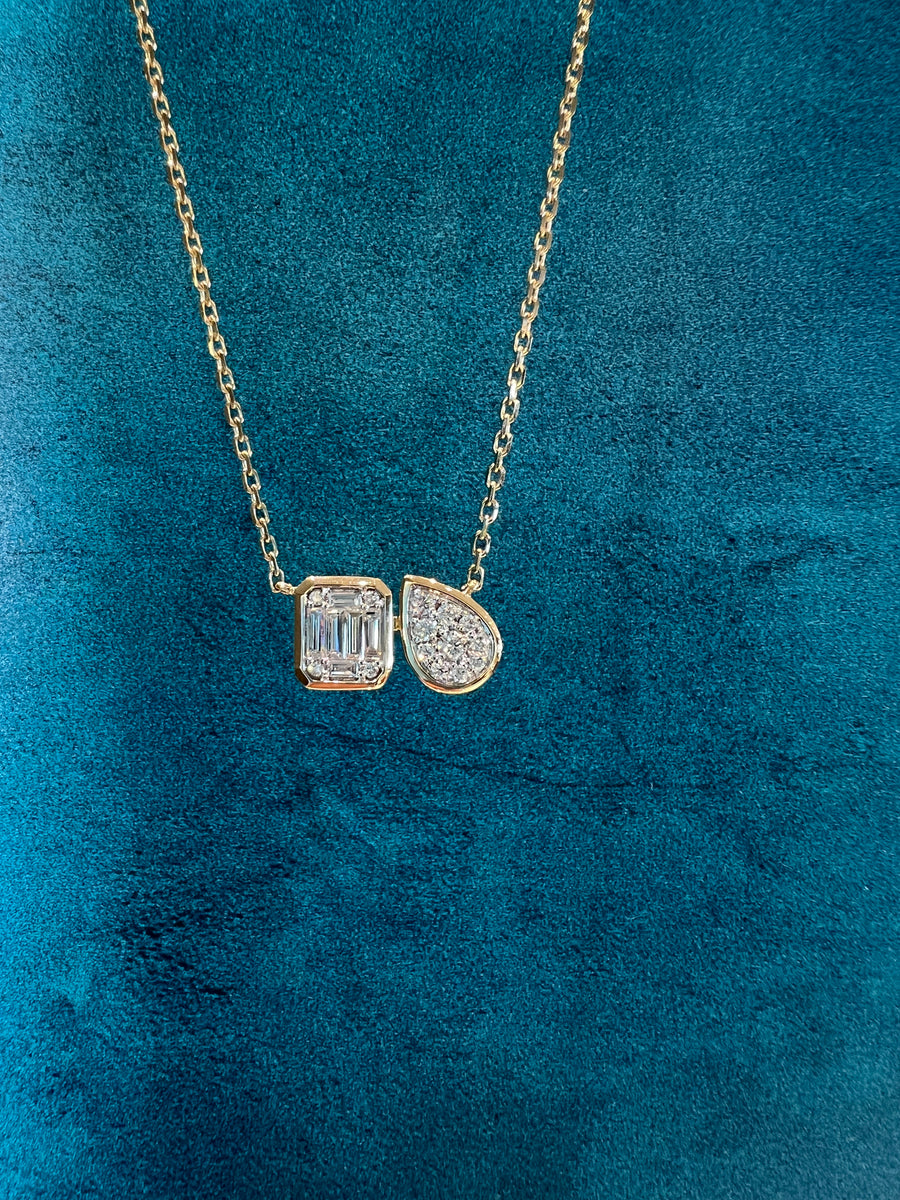 Double Diamond Necklace-Mosaic – Benold's Jewelers